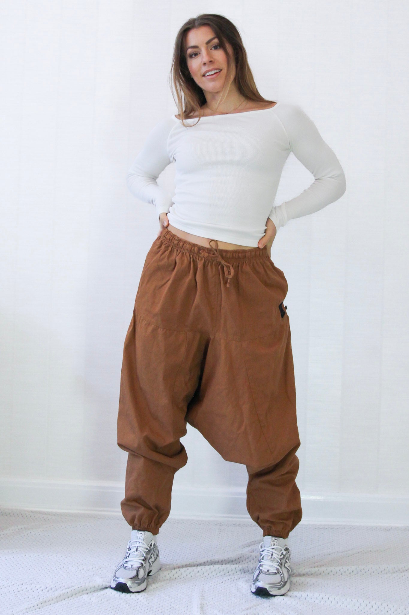 Rostfärgad Haremsbyxa Yogi Cargo Rust – Hängmatta